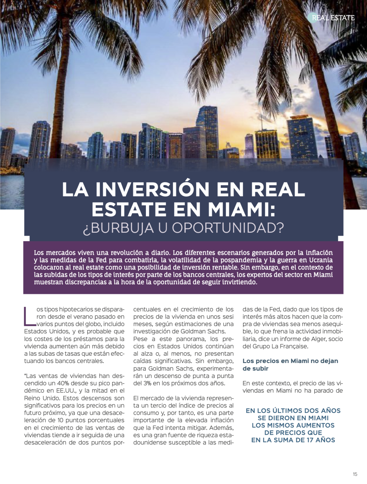 Mariano Capellino "¿La inversión en Real Estate en Miami: burbuja o ...