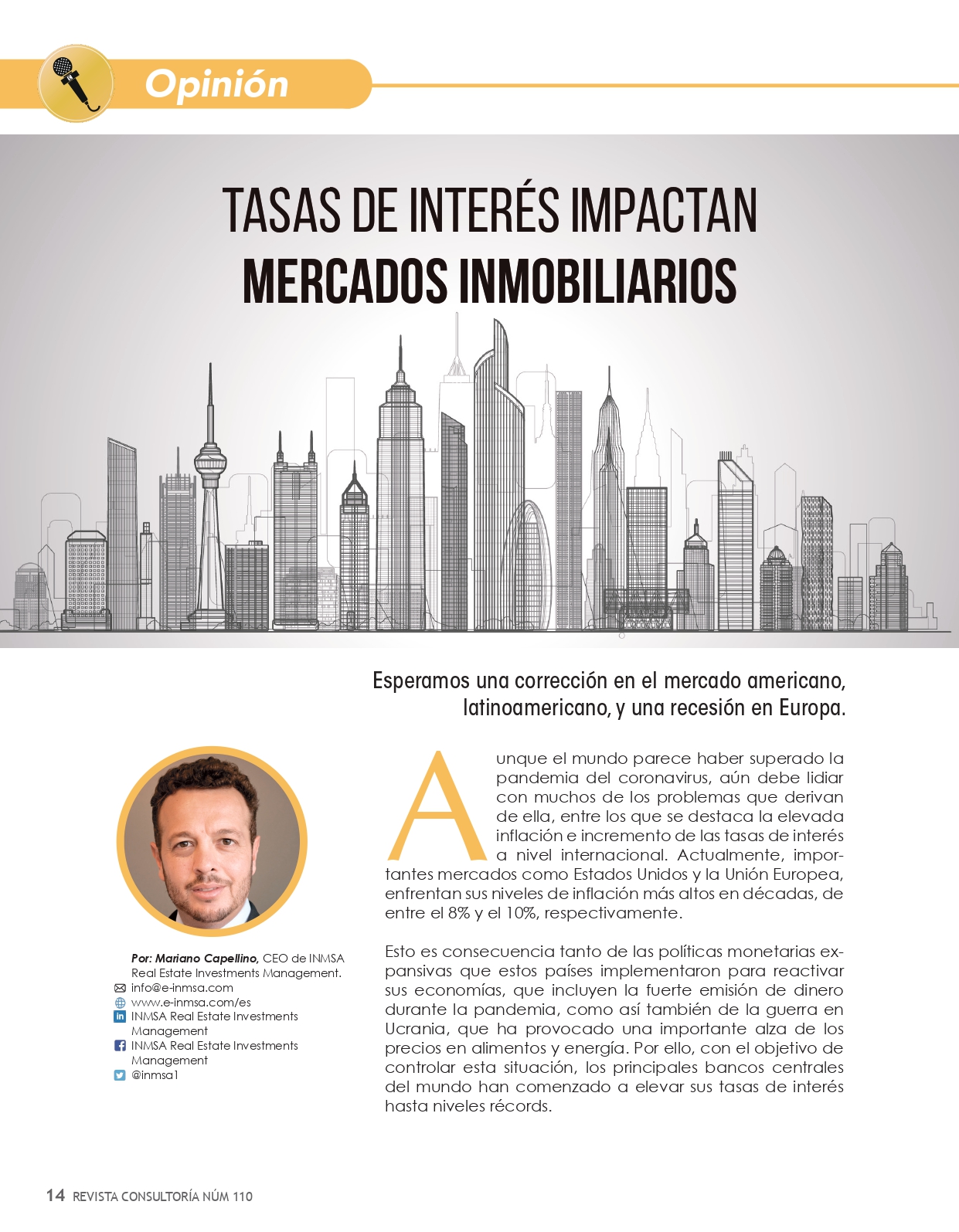 Mariano Capellino "Tasas de interés impactan mercados inmobiliarios ...